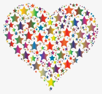 Colorful Heart Stars - Png Transparent Heart Stars , Free Transparent ...