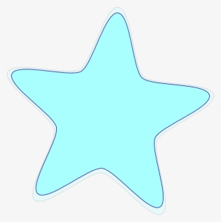 Light Blue Star Svg Clip Arts - Cartoon Light Blue Star , Free ...