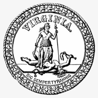 Seal Clipart Black And White - Virginia State Seal Png , Free ...
