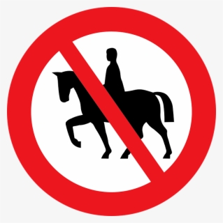 Transparent Prohibited Sign Png - No Horse Riding , Free Transparent ...