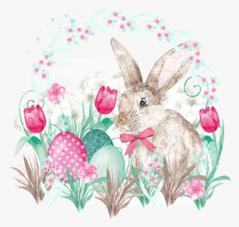 Transparent Watercolors Clipart - Watercolor Easter Bunny Png , Free ...