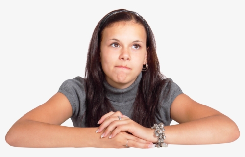 Download Young Girl Thinking Transparent Png Image - Girl Png , Free ...