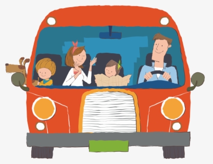 Cartoon Comics Illustration Driving - Family In Car Clipart , Free ...