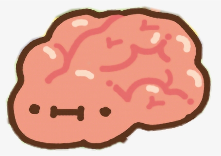 Kawaii Happy Brain With - Cartoon Cute Brain Drawing , Free Transparent ...