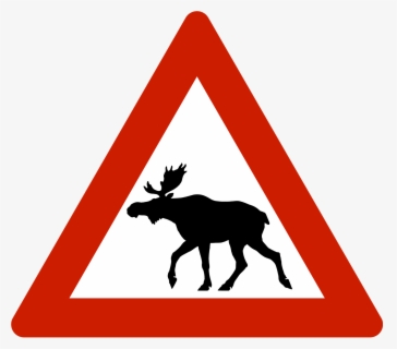 Beware Of Moose Sign , Free Transparent Clipart - ClipartKey