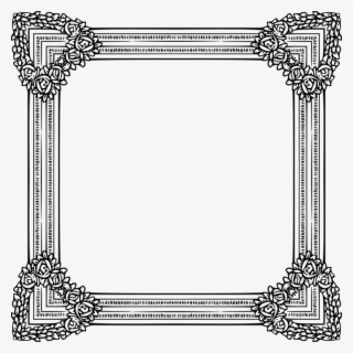 Picture Frame,line Art,square - Background Images Black And White ...