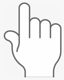 Transparent Pointing Finger Png - Pointer Icon Png White , Free ...
