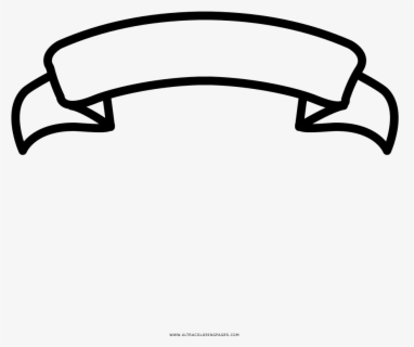 Ribbon Banner Coloring Page - Ribbon Banner Png Transparent , Free ...