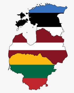 Baltic States Flag Map , Free Transparent Clipart - ClipartKey