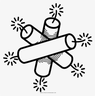 Dynamite Coloring Page - Line Art , Free Transparent Clipart - ClipartKey