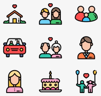 Elderly Icons Free Vector - Family Icon Transparent Background , Free ...