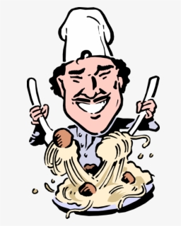 Transparent Spaghetti And Meatball Clipart - Chef Cartoon Png Italian ...