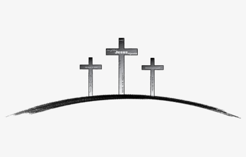 Transparent Contemporary Cross Clipart - Three Crosses On A Hill ...
